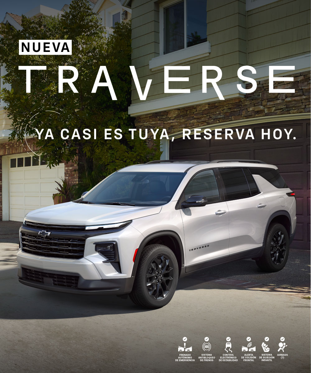 Chevrolet Traverse – SUV familiar con gran espacio y tecnología